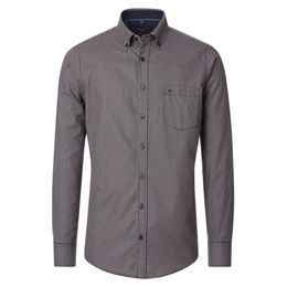 Langarmhemd Casamoda "Casamoda Freizeithemd Print", Herren, Gr. XL, Normalgr&ouml;&szlig;en, braun, 100% Baumwolle, bedruckt, l&auml;ssig geschnitten, Hemden