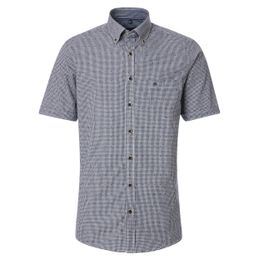 Kurzarmhemd Casamoda "Casamoda Freizeithemd Kurzarm kariert", Herren, Gr. L, Normalgr&ouml;&szlig;en, blau (dunkelblau), 100% Baumwolle, kariert, comfort fit, Hemden