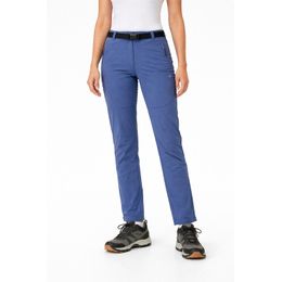 Outdoorhose LPO "Trekkinghose Gwen WMN", Damen, Gr. 19, Normalgr&ouml;&szlig;en, coastal blau, 92% Polyamid; 8% Elasthan, regular fit, Hosen Outdoorhose, mit G&uuml;rtel