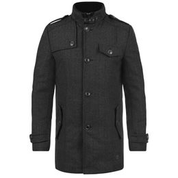 Kurzmantel INDICODE "Kurzmantel IDBrandan", Herren, Gr. L, schwarz, Obermaterial: 50% Wolle WO. 50% Polyester PES., M&auml;ntel Kurzmantel