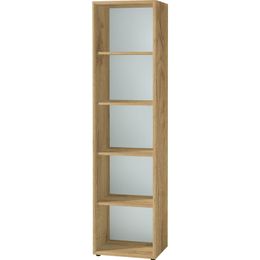 KADIMA DESIGN Aktenregal Hoch Schmal 50x196x37cm (5 Ordnerh&ouml;hen) 3D-Rahmen Stabil 22kg Belastbar Chalet-Eiche-Nb./Wei&szlig; B&uuml;roregal Made in Germany
