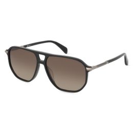 Rag & Bone Rag & Bone RNB1074/S | Damen-Sonnenbrille | Fassung: Vollrand, Quadratisch, Acetat, Schwarz | Glasfarbe: Braun