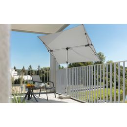 Schneider Schirme Novara Balkonschirm 190 x 140 cm silbergrau - Sichtschutz & Sonnenschirme