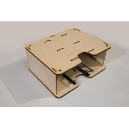 Schepperstop Birke DIY Becherbox Kompakt Gr&ouml;&szlig;e Small 250 x 105 x 200 mm - Geschirrhalter