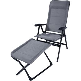 Berger Genova 3D Mesh Klappstuhl-Set mit Beinauflage Light Grey - Klappst&uuml;hle
