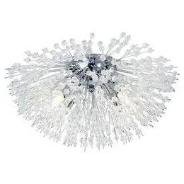 Searchlight Deckenleuchte "Sunburst 4Lt Flush - Chrome Metal & Glass Beads", chrom und klar, 4, &Oslash; 39cm H: 20cm, 1 Stk., Leuchten, Deckenleuchte
