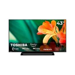 Toshiba 43UF3F63DAR, LED-Fernseher 108 cm (43 Zoll), schwarz, UltraHD/4K, Triple Tuner, HDR, Fire TV