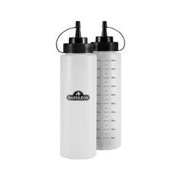 Set aus zwei 750ml Napoleon-Saucen-/&Ouml;lflaschen transparent/schwarz
