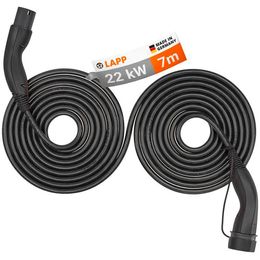 lapp Selbstaufrollendes Doppelhelix Ladekabel Typ 2 Mode 3 / 3-phasig 32 A bis 22 kW 7 Meter schwarz - Kabel & Verbinder