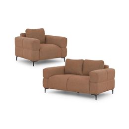 S-STYLE Polstergarnitur 2+1 Cardea rot Ma&szlig;e (cm): B: 154 H: 80 Sofas > Sofas nach Material > Stoffsofas &raquo; Sofa DE