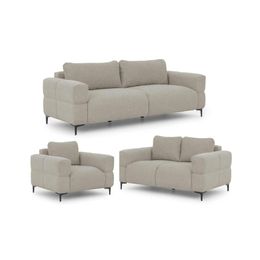 S-STYLE Polstergarnitur 3+2+1 Cardea braun Ma&szlig;e (cm): B: 217 H: 80 Sofas > Sofas nach Material > Stoffsofas &raquo; Sofa DE