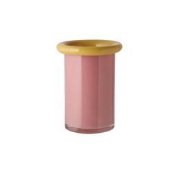 HOME STORY Vase rosa/pink Glas Ma&szlig;e (cm): H: 17 &Oslash;: 12.0 &raquo; M&ouml;bel Kraft