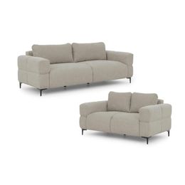 S-STYLE Polstergarnitur 3+2 Cardea braun Ma&szlig;e (cm): B: 217 H: 80 Sofas > Sofas nach Material > Stoffsofas &raquo; Sofa DE