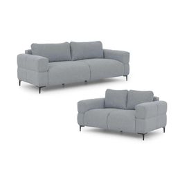 S-STYLE Polstergarnitur 3+2 Cardea grau Ma&szlig;e (cm): B: 217 H: 80 Sofas > Sofas nach Material > Stoffsofas &raquo; Sofa DE