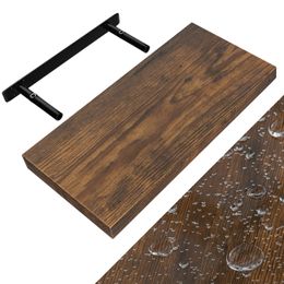 Casaria Wandregal Schweberegal 50cm Eiche dunkel + Halterung
