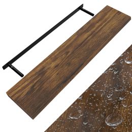 Casaria Wandregal Schweberegal 110cm Eiche dunkel + Halterung