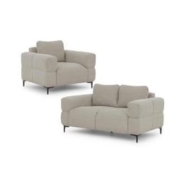 S-STYLE Polstergarnitur 2+1 Cardea braun Ma&szlig;e (cm): B: 154 H: 80 Sofas > Sofas nach Material > Stoffsofas &raquo; Sofa DE