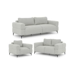 S-STYLE Polstergarnitur 3+2+1 Cardea grau Ma&szlig;e (cm): B: 217 H: 80 Sofas > Sofas nach Material > Stoffsofas &raquo; Sofa DE
