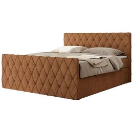 M&ouml;bel Kraft Boxbett mit Bettkasten orange Ma&szlig;e (cm): B: 181 H: 110 &raquo; M&ouml;bel Kraft