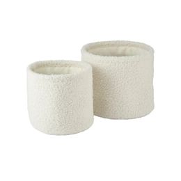 M&ouml;bel Kraft Aufbewahrungskorb 2er Set creme Polyester Ma&szlig;e (cm): H: 16 &Oslash;: 18.0 &raquo; M&ouml;bel Kraft