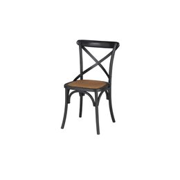 M&ouml;bel Kraft Rattan-Bistrostuhl in Antikoptik schwarz Ma&szlig;e (cm): B: 50 H: 88 T: 55.0 &raquo; M&ouml;bel Kraft