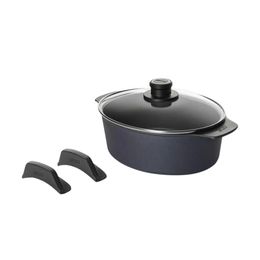 Woll Gussbr&auml;ter mit Glasdeckel und Silikongriffen Diamond Lite schwarz Aluminium-Guss Ma&szlig;e (cm): B: 22 H: 12 &raquo; M&ouml;bel Kraft