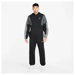 Trainingsanzug Nike SPORTSWEAR "M NK CLUB FLEECE HDED TRACK GX", Herren, Gr. S, schwarz, lt smo, Obermaterial: 80% Baumwolle, 20% Polyester, Sportanz&uuml;ge Trainingsanzug, f&uuml;r Freizeit und Training, sportlicher Stil, angenehmer Tragekomfort
