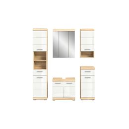 M&ouml;bel Kraft Badkombination wei&szlig; Ma&szlig;e (cm): B: 164 H: 191 &raquo; M&ouml;bel Kraft