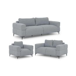 S-STYLE Polstergarnitur 3+2+1 Cardea grau Ma&szlig;e (cm): B: 217 H: 80 &raquo; M&ouml;bel Kraft