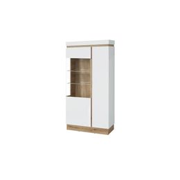 M&ouml;bel Kraft Vitrine breit wei&szlig; Ma&szlig;e (cm): B: 104 H: 201 T: 40.0 &raquo; M&ouml;bel Kraft