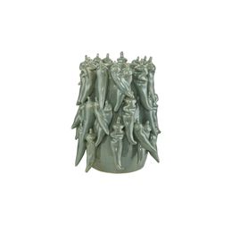 HOME STORY 3D Schoten Vase gr&uuml;n Steinzeug Ma&szlig;e (cm): B: 19,5 H: 23 T: 17.5 &raquo; M&ouml;bel Kraft