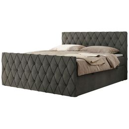 M&ouml;bel Kraft Boxbett mit Bettkasten grau Ma&szlig;e (cm): B: 141 H: 110 &raquo; M&ouml;bel Kraft