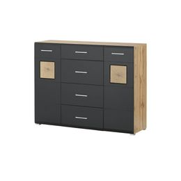 M&ouml;bel Kraft Kommode schwarz Ma&szlig;e (cm): B: 140 H: 109 T: 40.0 &raquo; M&ouml;bel Kraft