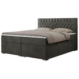 M&ouml;bel Kraft Boxbett mit Bettkasten grau Ma&szlig;e (cm): B: 180 H: 125 &raquo; M&ouml;bel Kraft
