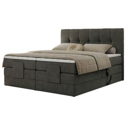 M&ouml;bel Kraft Motor Boxspringbett mit Bettkasten grau Ma&szlig;e (cm): B: 208 H: 124 &raquo; M&ouml;bel Kraft
