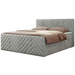 M&ouml;bel Kraft Boxbett mit Bettkasten grau Ma&szlig;e (cm): B: 141 H: 110 &raquo; M&ouml;bel Kraft