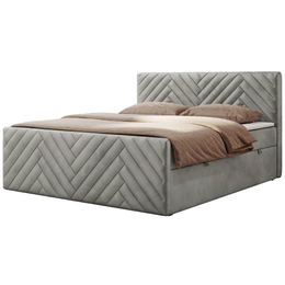 M&ouml;bel Kraft Boxbett mit Bettkasten grau Ma&szlig;e (cm): B: 141 H: 110 &raquo; M&ouml;bel Kraft