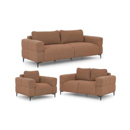 S-STYLE Polstergarnitur 3+2+1 Cardea rot Ma&szlig;e (cm): B: 217 H: 80 &raquo; M&ouml;bel Kraft