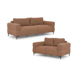 S-STYLE Polstergarnitur 3+2 Cardea rot Ma&szlig;e (cm): B: 217 H: 80 &raquo; M&ouml;bel Kraft