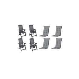 siena GARDEN Gartensessel 8er-Set Tampa grau Ma&szlig;e (cm): B: 61 H: 109 &raquo; M&ouml;bel Kraft