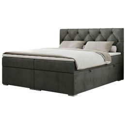 M&ouml;bel Kraft Boxbett mit Bettkasten grau Ma&szlig;e (cm): B: 160 H: 118 &raquo; M&ouml;bel Kraft