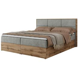 M&ouml;bel Kraft Boxbett mit Bettkasten grau Ma&szlig;e (cm): B: 168 H: 104 &raquo; M&ouml;bel Kraft