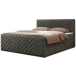 M&ouml;bel Kraft Boxbett mit Bettkasten grau Ma&szlig;e (cm): B: 121 H: 110 &raquo; M&ouml;bel Kraft