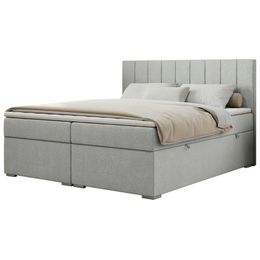 M&ouml;bel Kraft Boxbett mit Bettkasten grau Ma&szlig;e (cm): B: 140 H: 118 &raquo; M&ouml;bel Kraft
