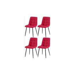 M&ouml;bel Kraft Esszimmerstuhl 4er-Set Antibes rot Ma&szlig;e (cm): B: 45 H: 84 &raquo; M&ouml;bel Kraft