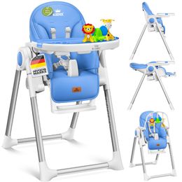 Kidiz&reg; 3in1 Hochstuhl Kinderhochstuhl inkl. Spielb&uuml;gel , Babyliege , Kombihochstuhl Babyhochsitz ,7 h&ouml;henverstellbar Verstellbare R&uuml;ckenlehne , mitwachsend ab 0 Monate bis 6 Jahre Babystuhl