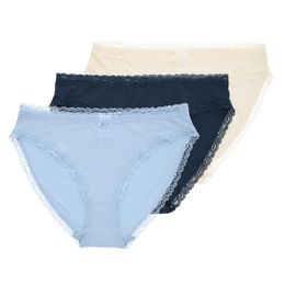 Gina Benotti 3 Damen Slips mit Spitze
