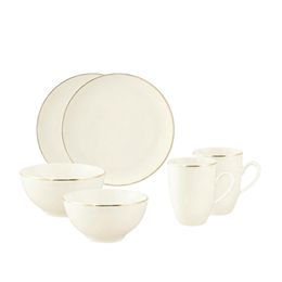 Seltmann Weiden Fr&uuml;hst&uuml;cks-Set Savona Goldlinie 6er Set