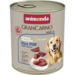 animonda GranCarno Single Protein Supreme Nassfutter Hund Adult, Ross pur 12x800 g