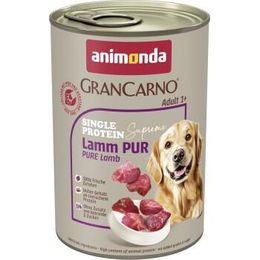 animonda GranCarno Single Protein Supreme Nassfutter Hund Adult, Lamm pur 24x400 g